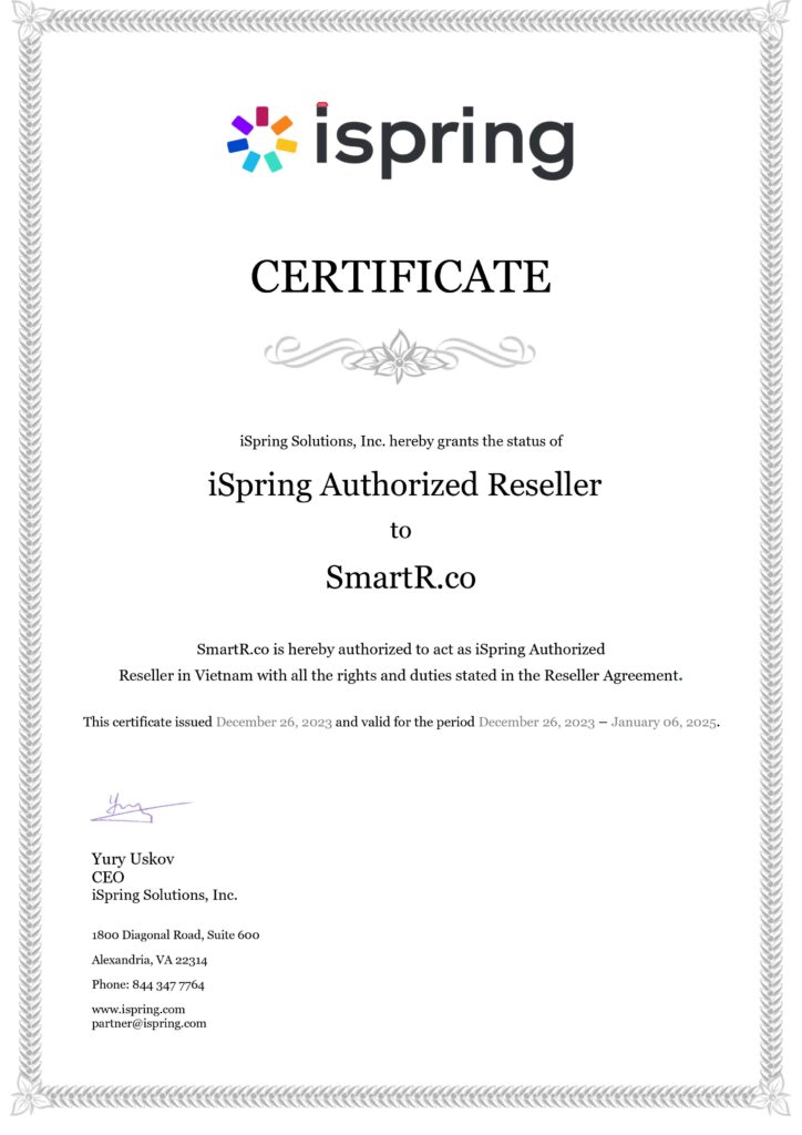 iSpring Vietnam | Giải pháp số hóa đào tạo iSpring